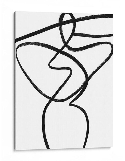 Litografía Canvas Lab Woman Doodle técnica Impresión 1