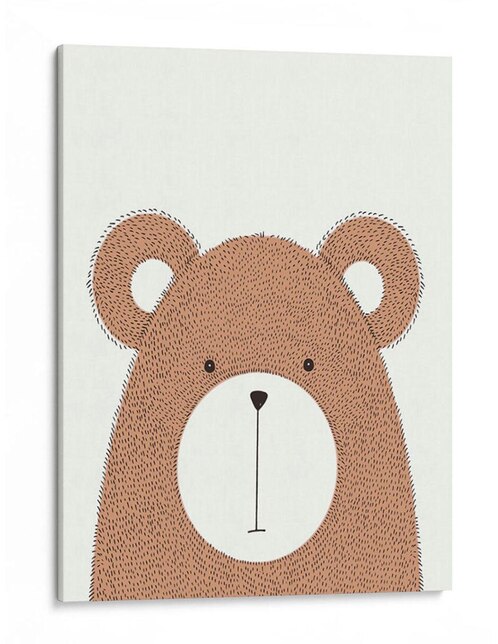 Litografía Canvas Lab Bear Doodle técnica Impresión 1