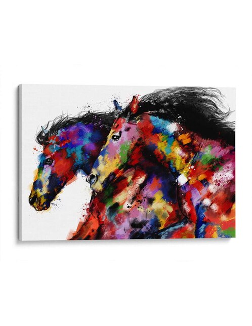 Litografía Canvas Lab Caballos técnica Impresión 1