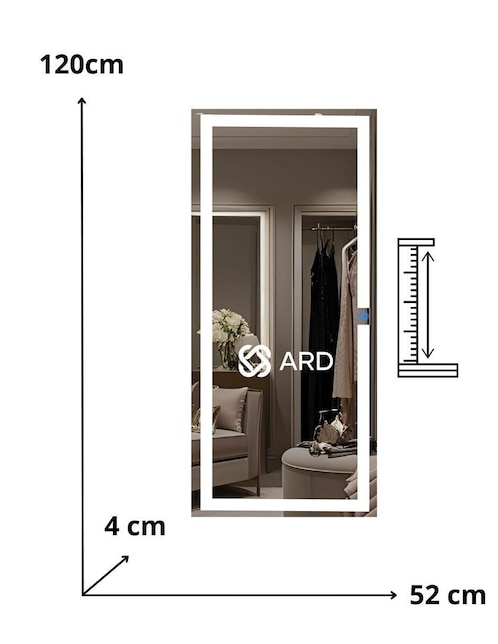 Espejo rectangular Ard Glanz Luminous Glass 9
