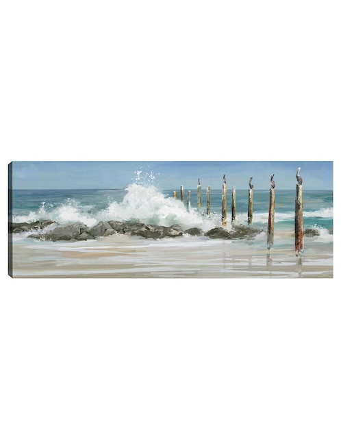 Cuadro decorativo Encaramado por el mar técnica mixta Cuadros Jr Playas 1