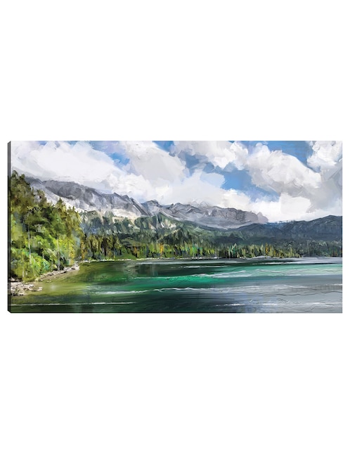 Cuadro decorativo Lago de verano técnica mixta Cuadros Jr Lagos 1