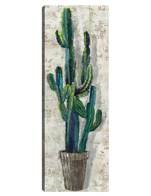 Cuadro decorativo Perfil de cactus III técnica mixta Cuadros Jr Macetas 1