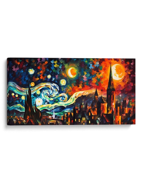 Cuadro decorativo Canvas Lab noche estrellada por la style 1