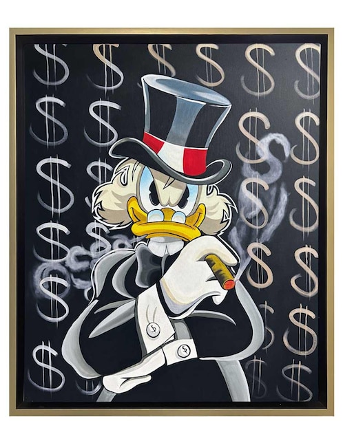 Pintura Money On My Mind técnica acrílico Lune Art Gallery Mc Pato 1