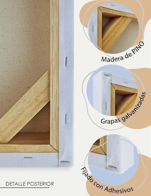 Cuadro decorativo Canvas Art manzana mixta dorada con barniz a registro 4