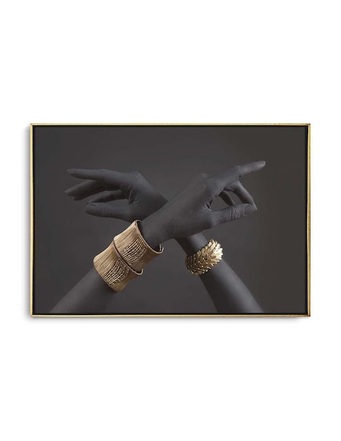 Cuadro decorativo Canvas Art manos con brazalete con barniz a registro 1