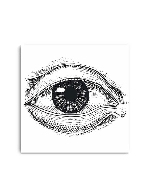Cuadro decorativo Canvas Art ojo pintado en tinta con barniz a registro 1