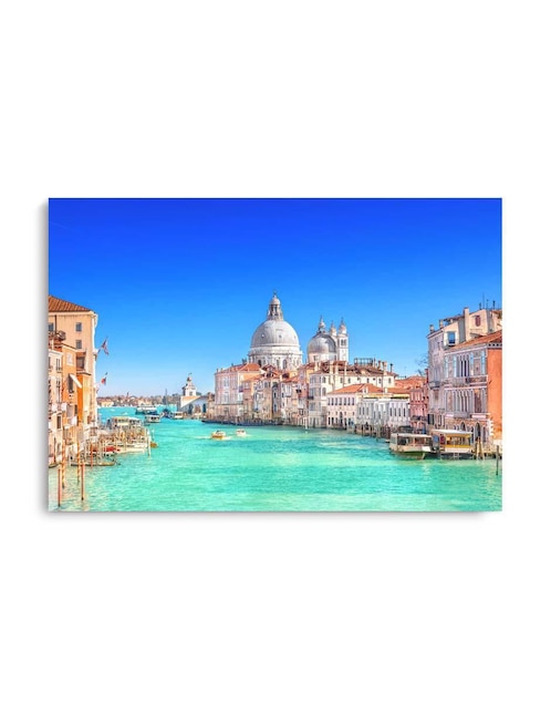 Cuadro decorativo Canvas Art vista del gran canal de la basílica con barniz a registro 1