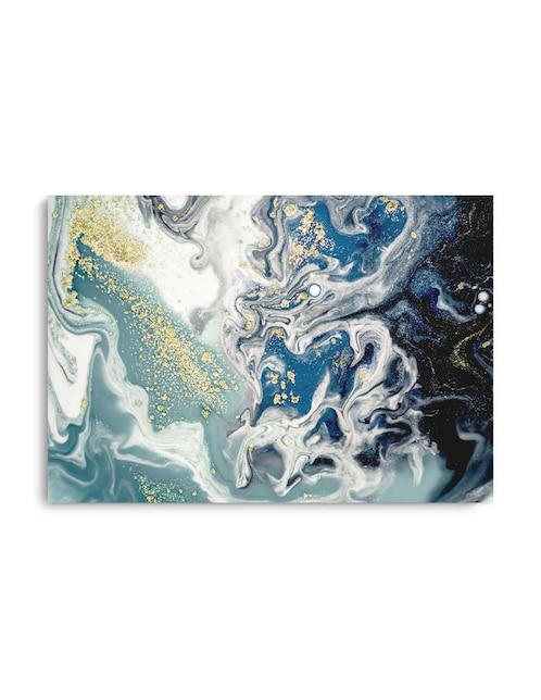 Cuadro decorativo Canvas Art simulación de espacio marmoleado con barniz a registro 1