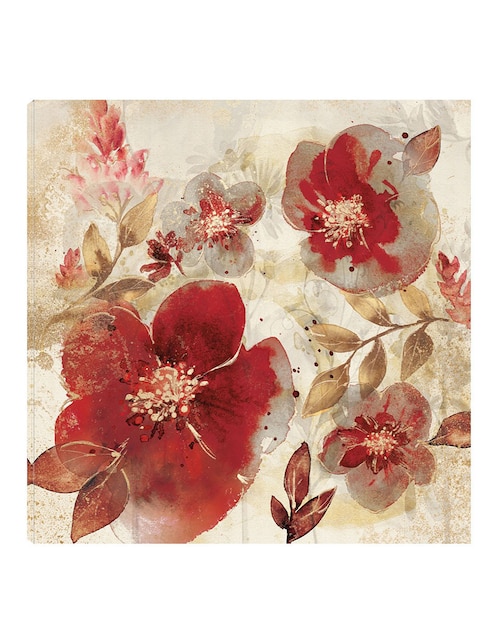Cuadro decorativo Pétalos carmesí A técnica mixta Cuadros Jr Floración 1