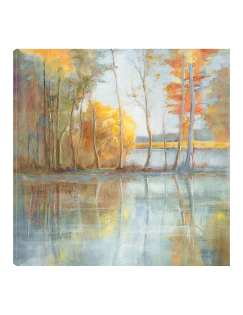 Cuadro decorativo Reflexión junto al lago técnica mixta Cuadros Jr Lagos 1