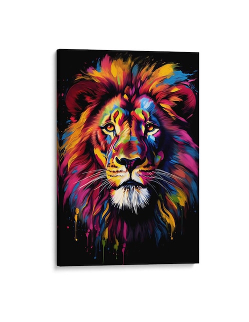 Cuadro decorativo Canvas Lab león 1
