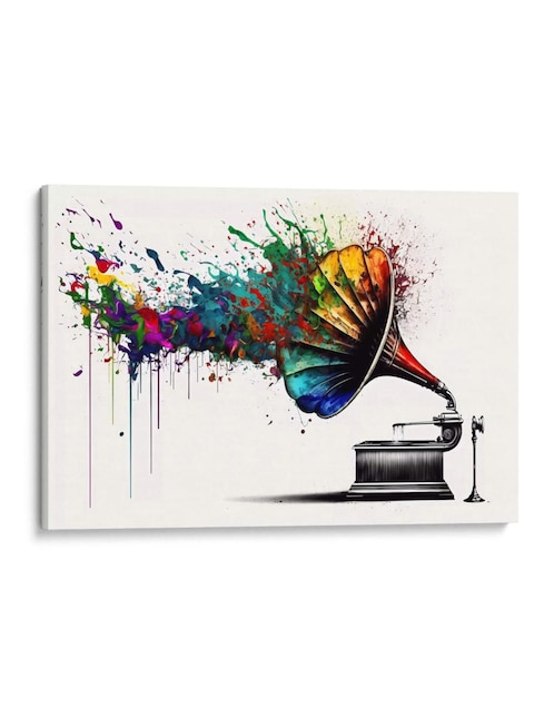 Cuadro decorativo Canvas Lab música colorida 1