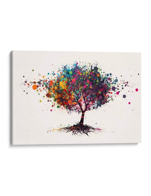 Cuadro decorativo Canvas Lab Árbol de colores 1
