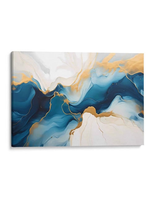Cuadro decorativo Canvas Lab oro en el azul ii 1