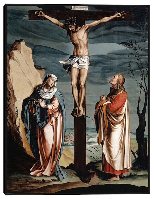 Cuadro decorativo Cristo en la Cruz entre la Virgen y San Juan (1560 ...