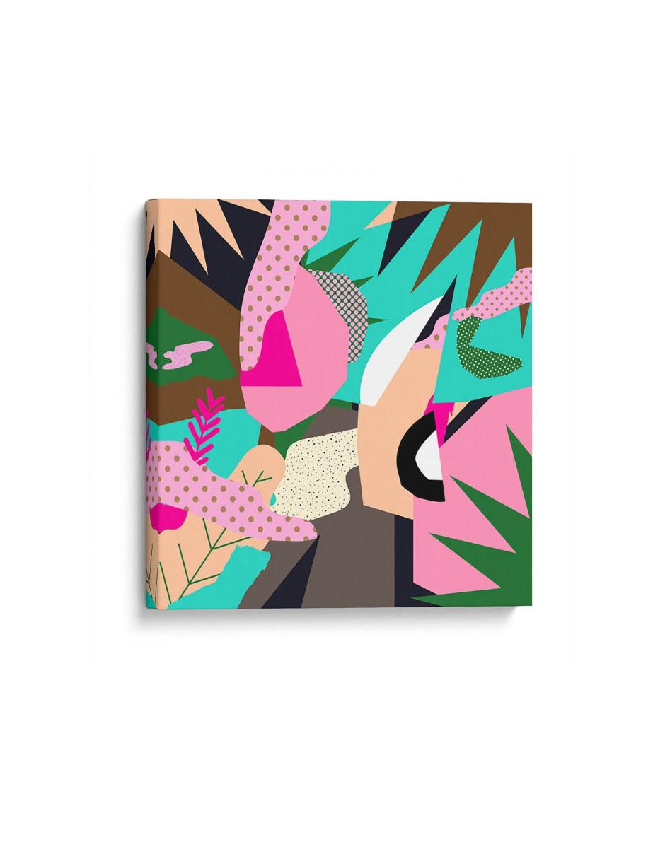 Pintura técnica impresión Canvas Lab Magenta Abstracto