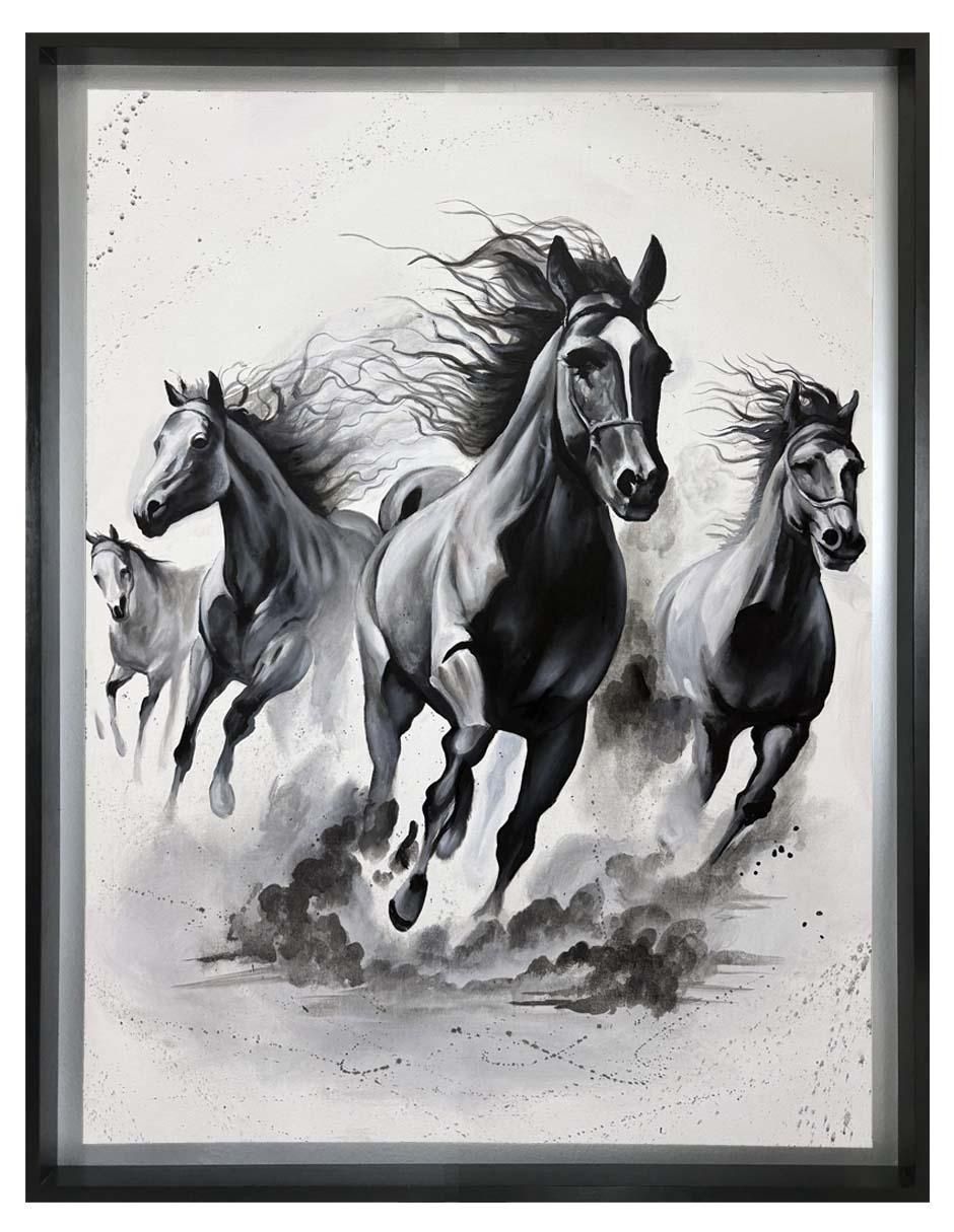 Pintura Moderna Al Leo Pinturas Realistas De Caballos Caballos